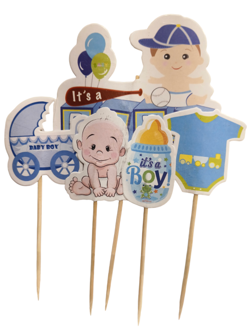 It's A Boy Theme Topper Pack of 2 - BNBA